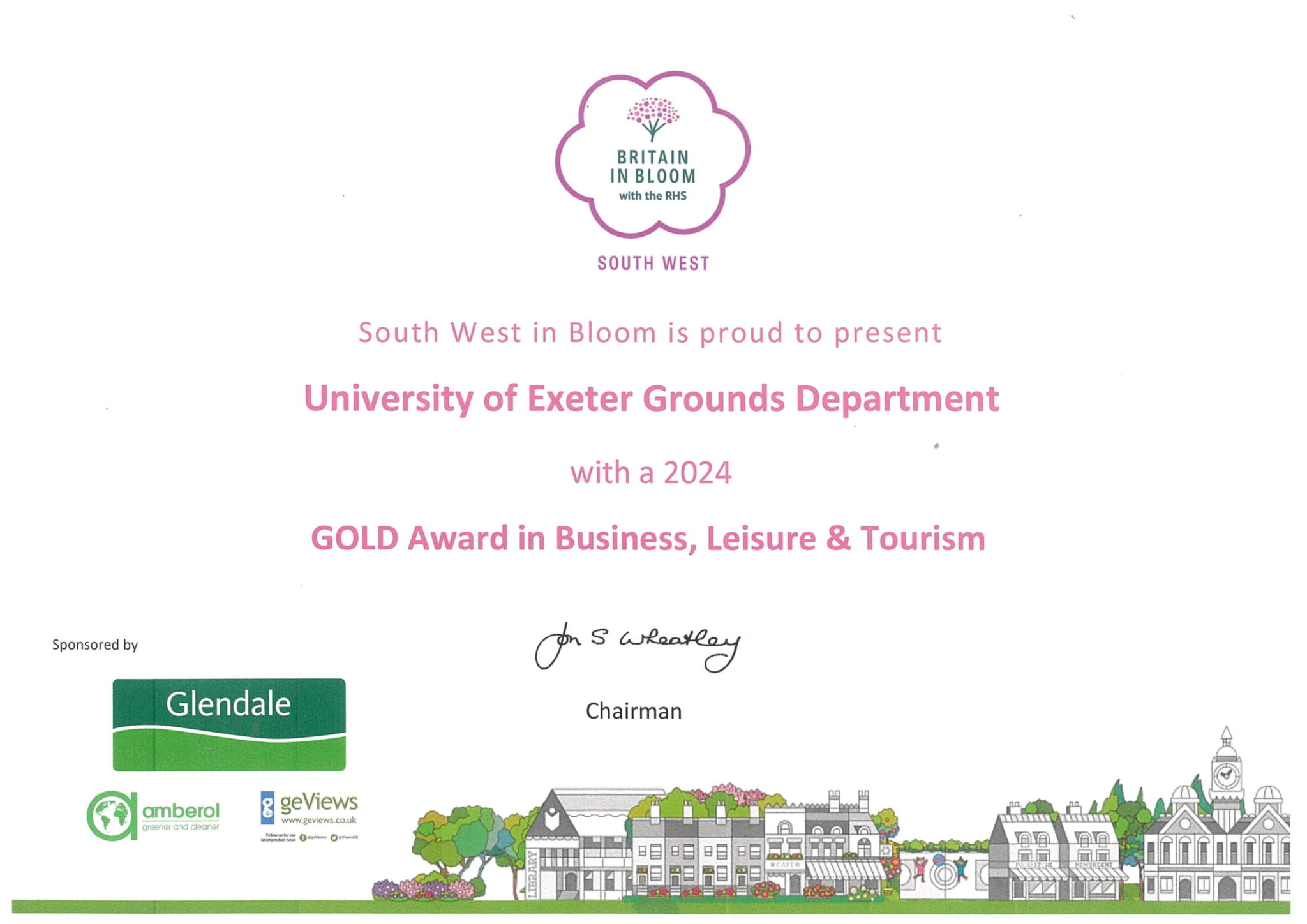Britain in Bloom GOLD Award - Budding news