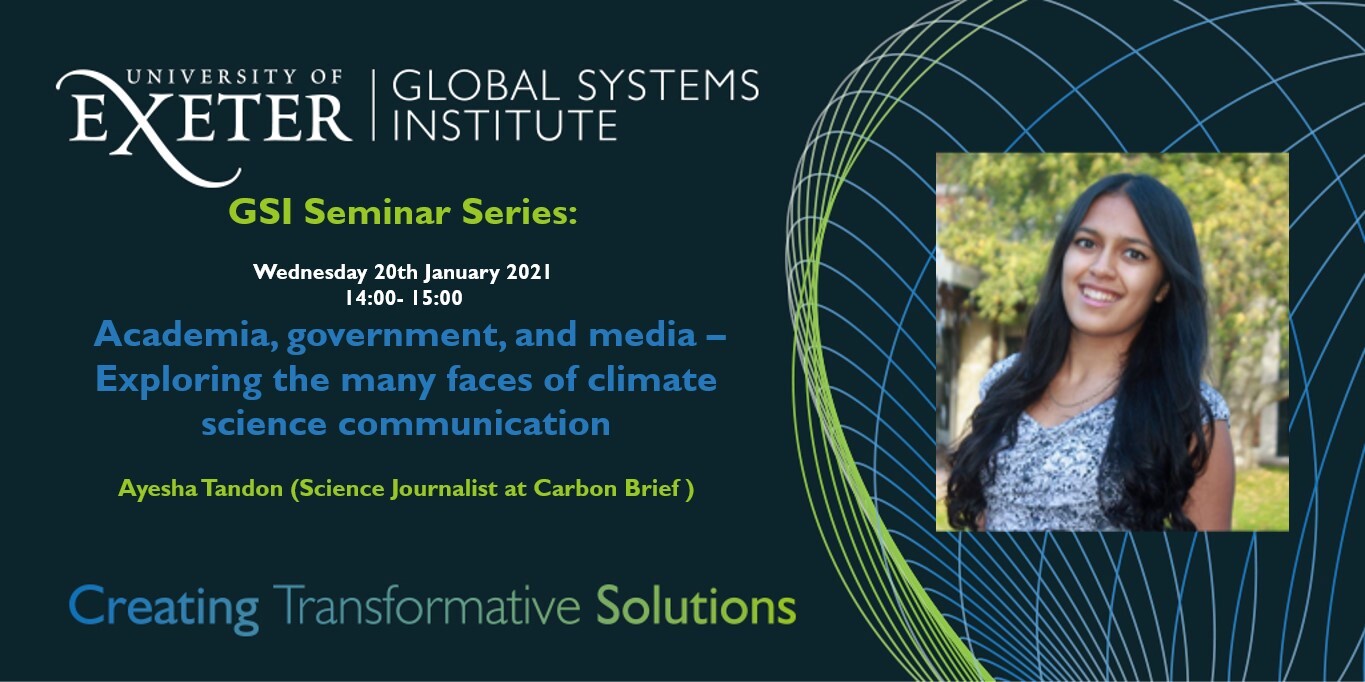 GSI Seminar Blog: Ayesha Tandon (Science Journalist at Carbon Brief ...