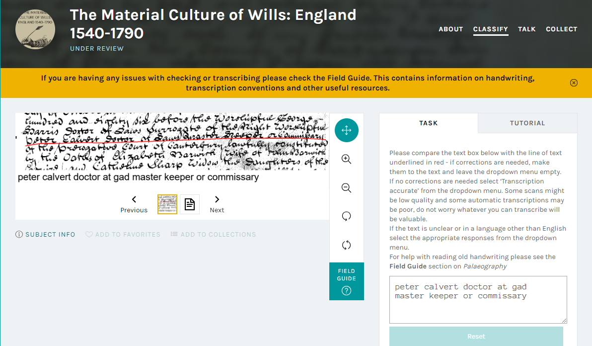 The Wills Project Calls for Volunteers! > The Material Culture of Wills ...